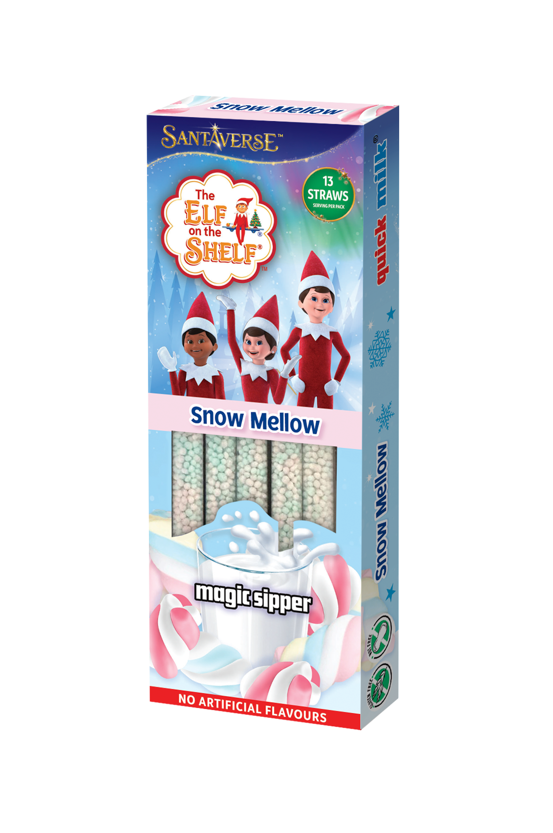 Elf On The Shelf Magic sipper milk straw - Snow Mellow flavour 13 pack ...